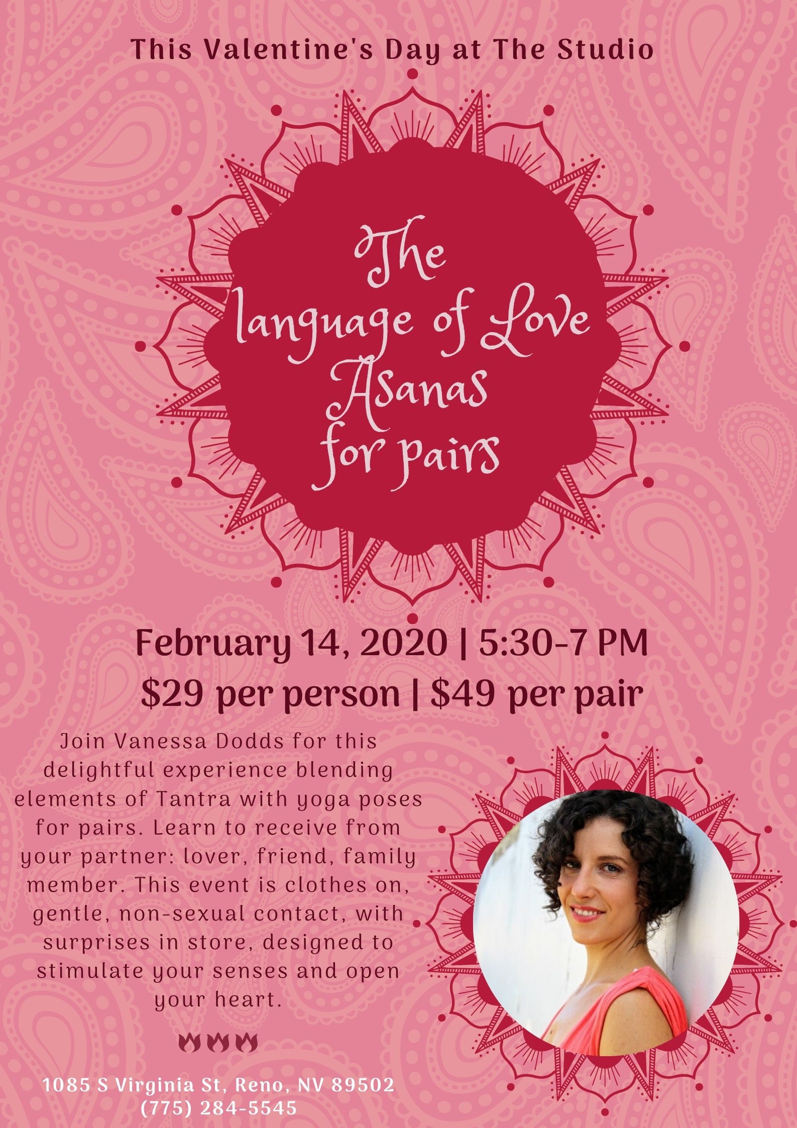 Language of Love - Asanas for Pairs - The Studio Reno