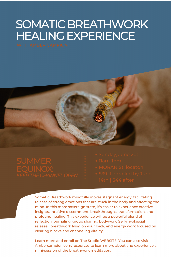 Somatic Breathwork Experience to Keep the Channel Open - The Studio Reno
