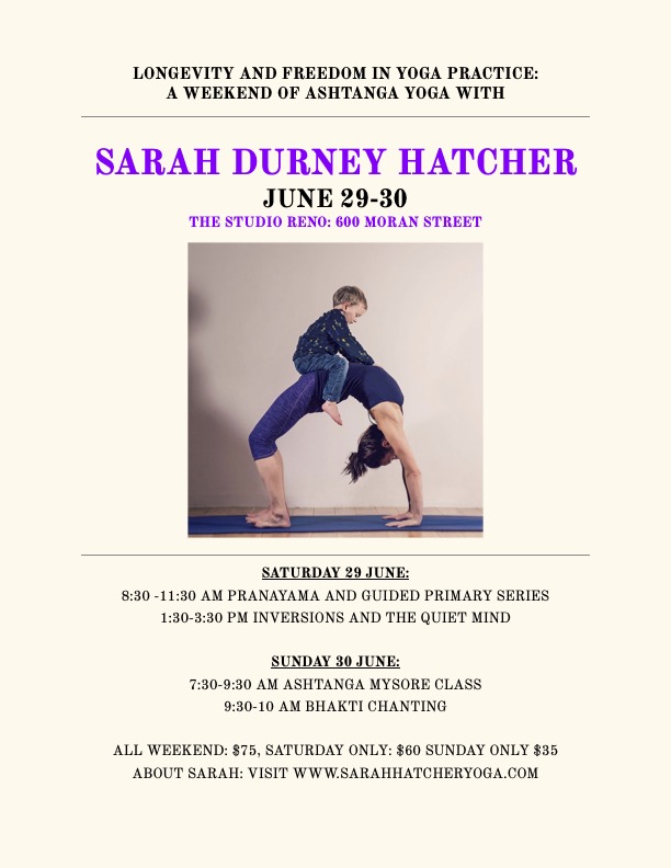 Weekend with Sarah Durney Hatcher - The Studio Reno